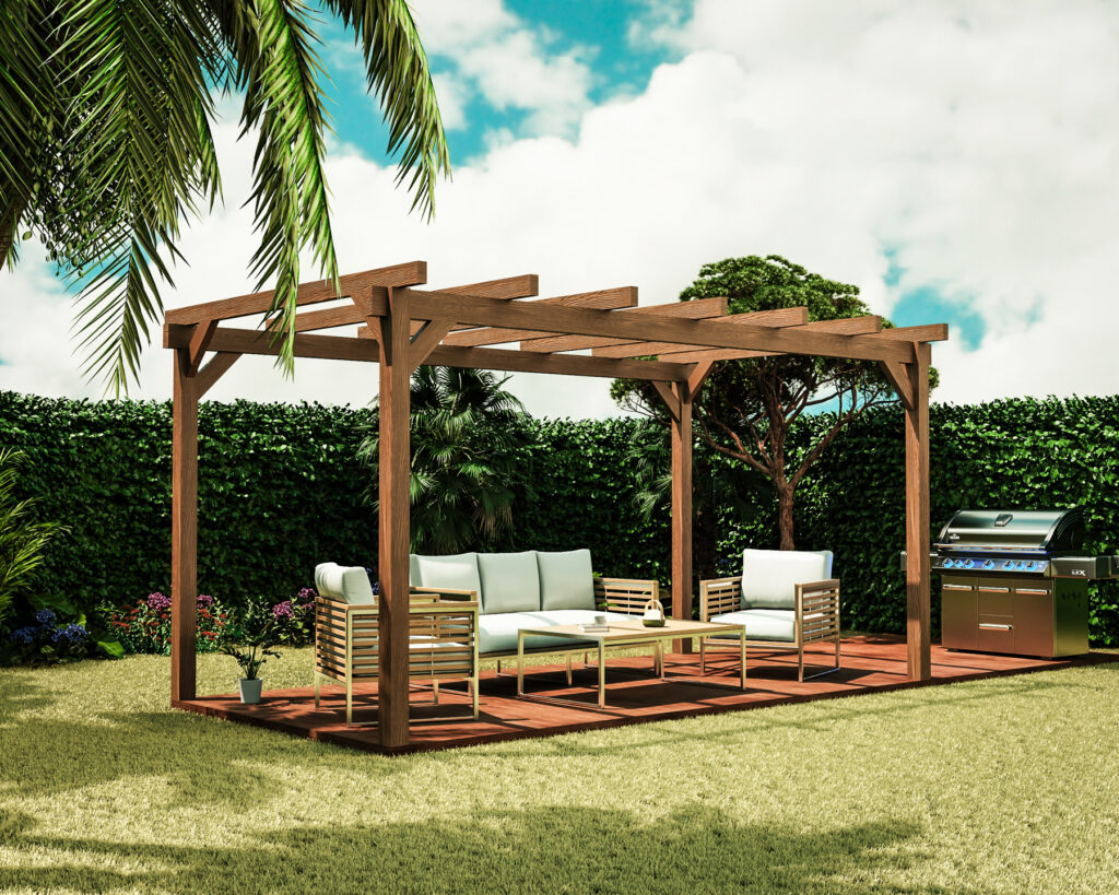 Bayit - Outdoor KeyShot Garden with Pergola - Creox