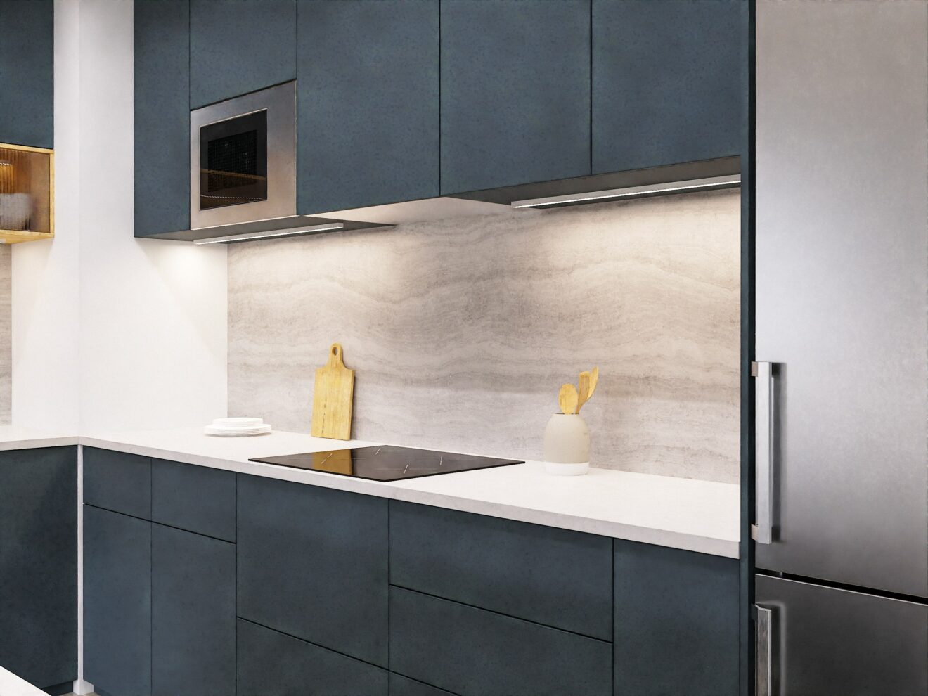 Terranova – Open Living Space with Kitchen & Terrace for KeyShot - Creox