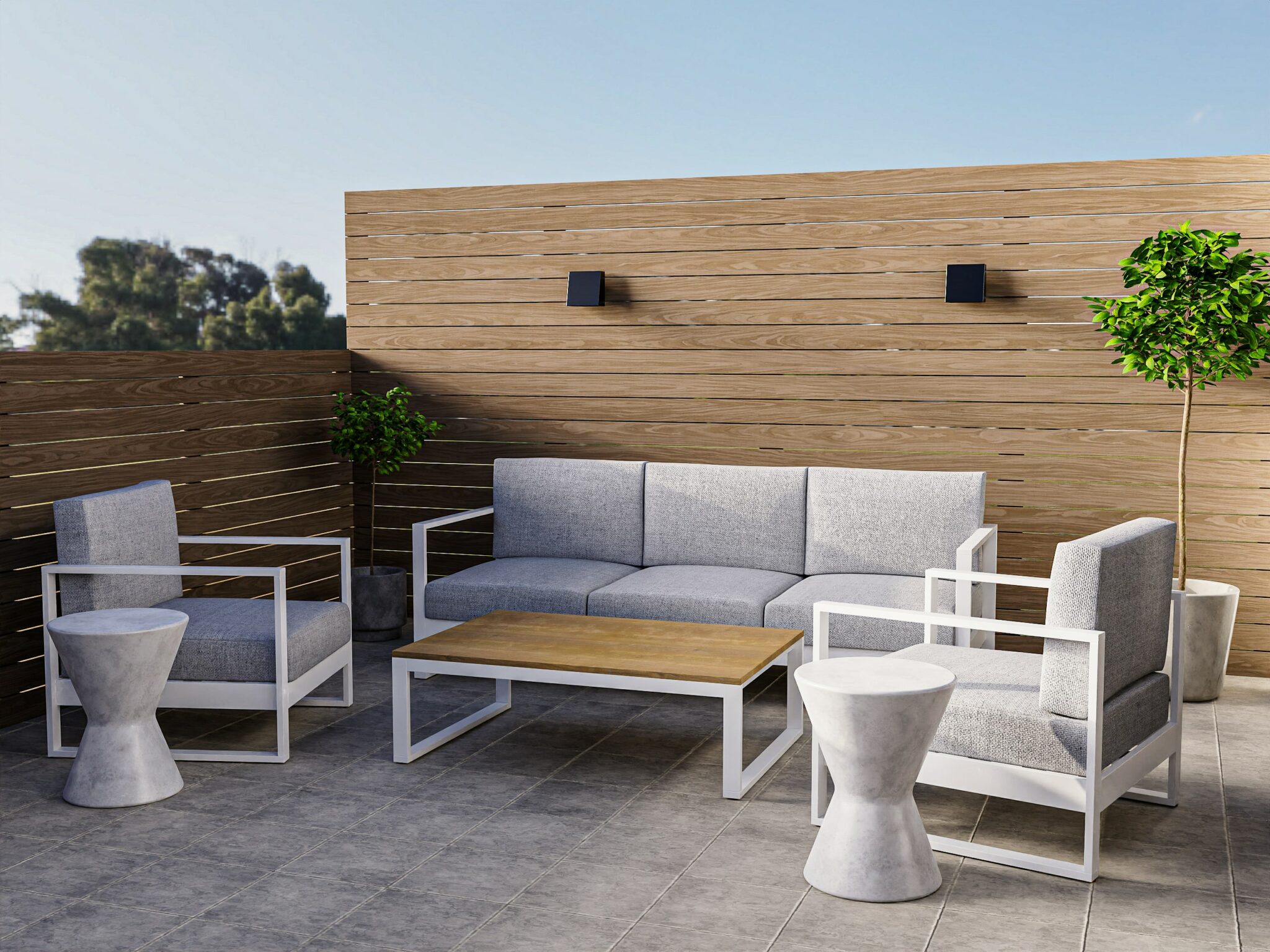 Terranova – Open Living Space with Kitchen & Terrace for KeyShot - Creox